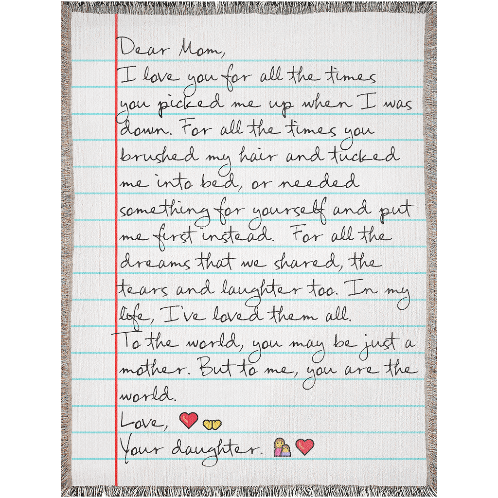Personalized Woven Letter Blanket - With Your Handwriting – myletterblanket